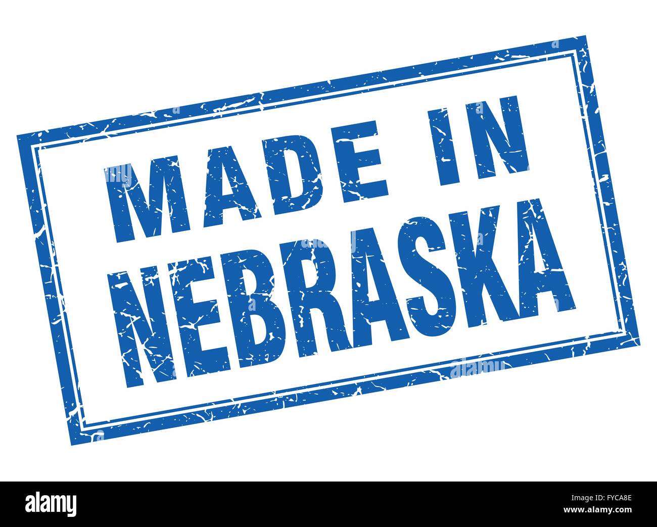Nebraska blue square grunge made in stamp Stock Vector Image & Art - Alamy