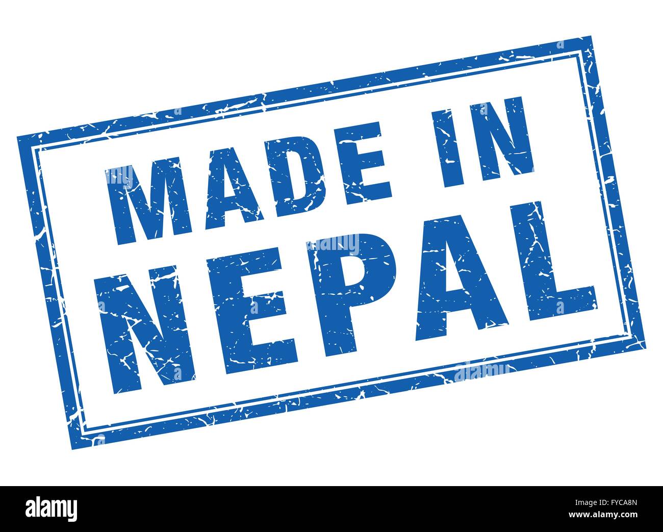 Nepal blue square grunge made in stamp Stock Vector Image & Art - Alamy