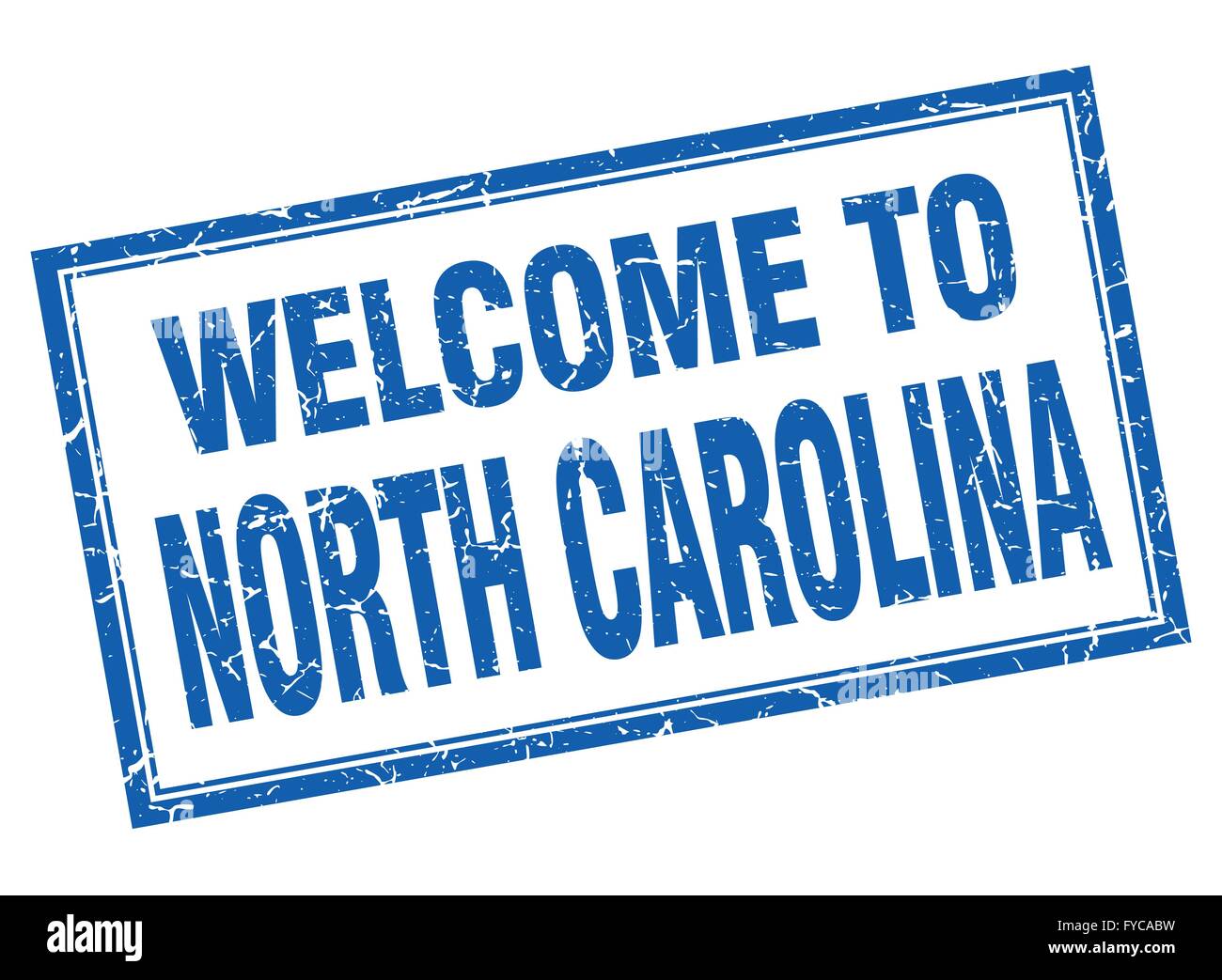 North Carolina blue square grunge welcome isolated stamp Stock Vector ...