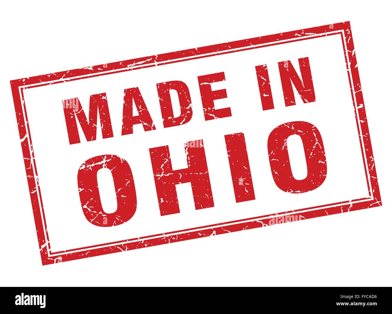 Ohio red square grunge made in stamp Stock Vector Image & Art - Alamy