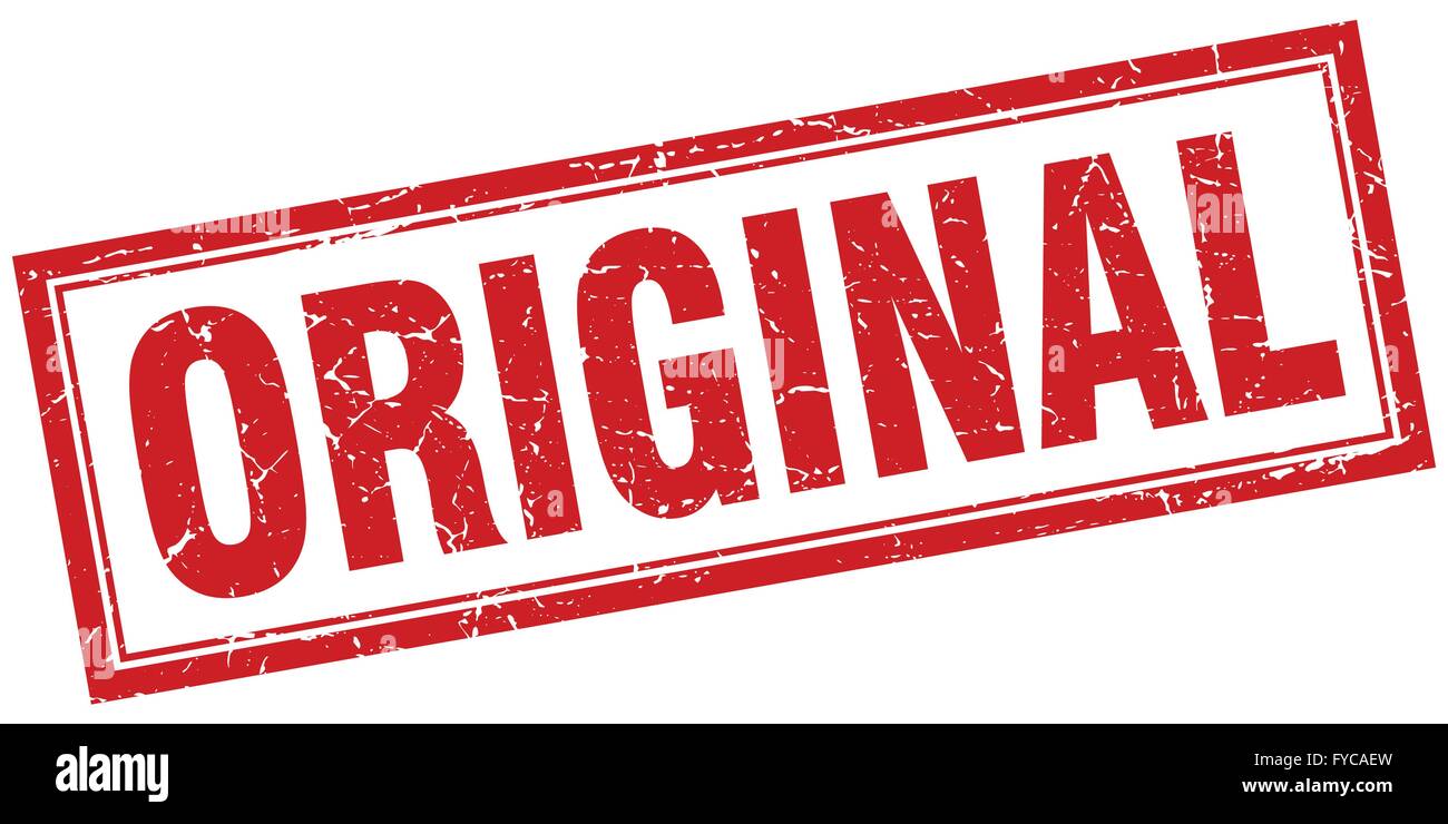 original red square grunge stamp on white Stock Vector Image & Art - Alamy