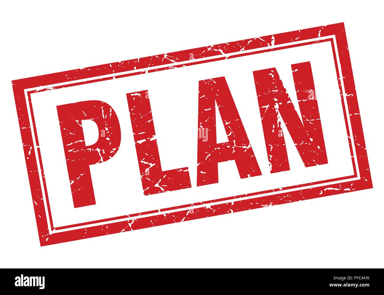 plan red square grunge stamp on white Stock Vector Image & Art - Alamy