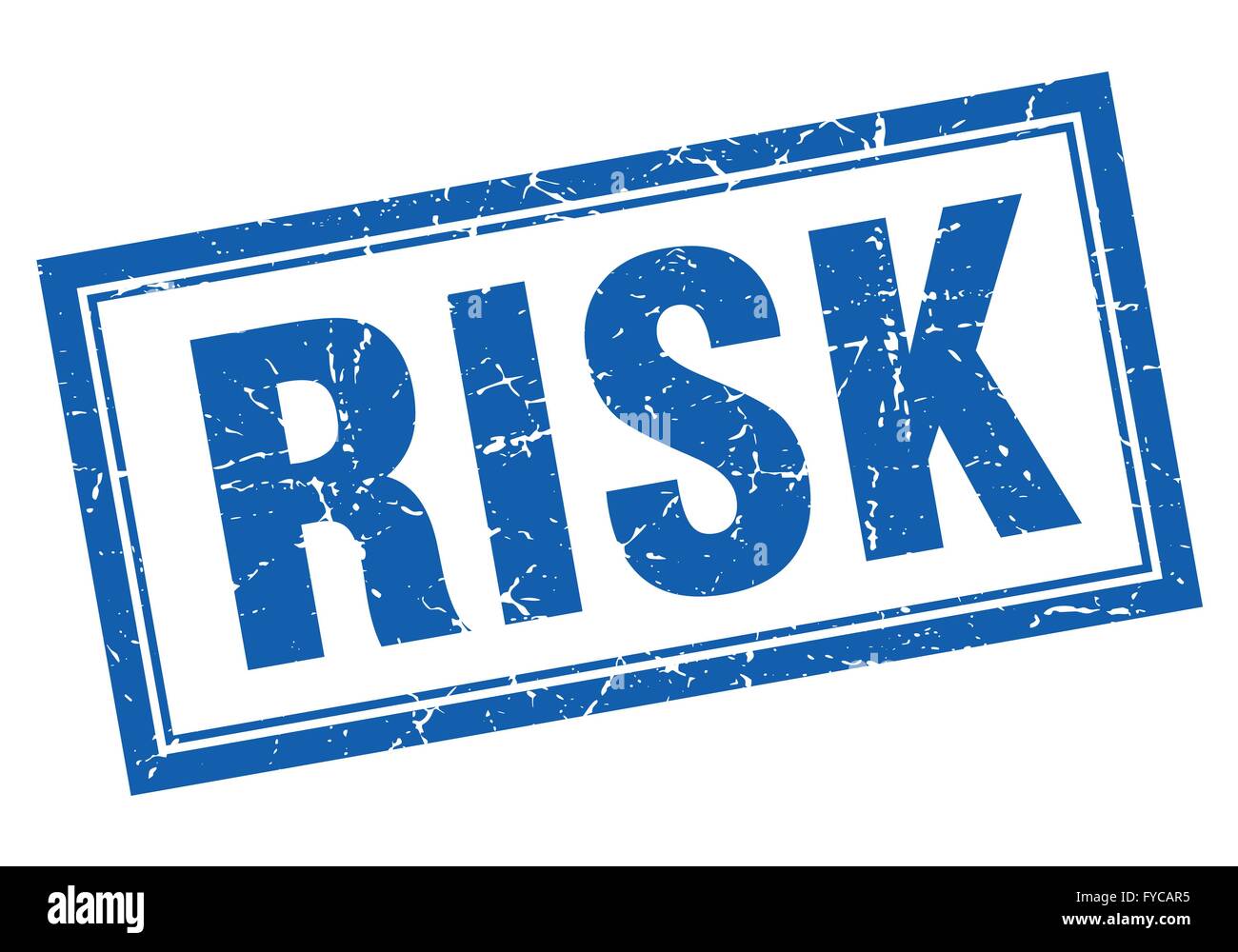 risk blue square grunge stamp on white Stock Vector Image & Art - Alamy