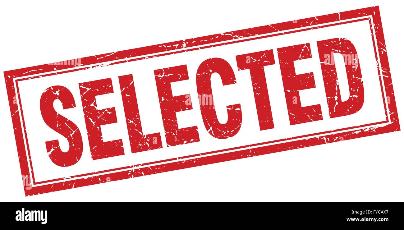 selected red square grunge stamp on white Stock Vector Image & Art - Alamy