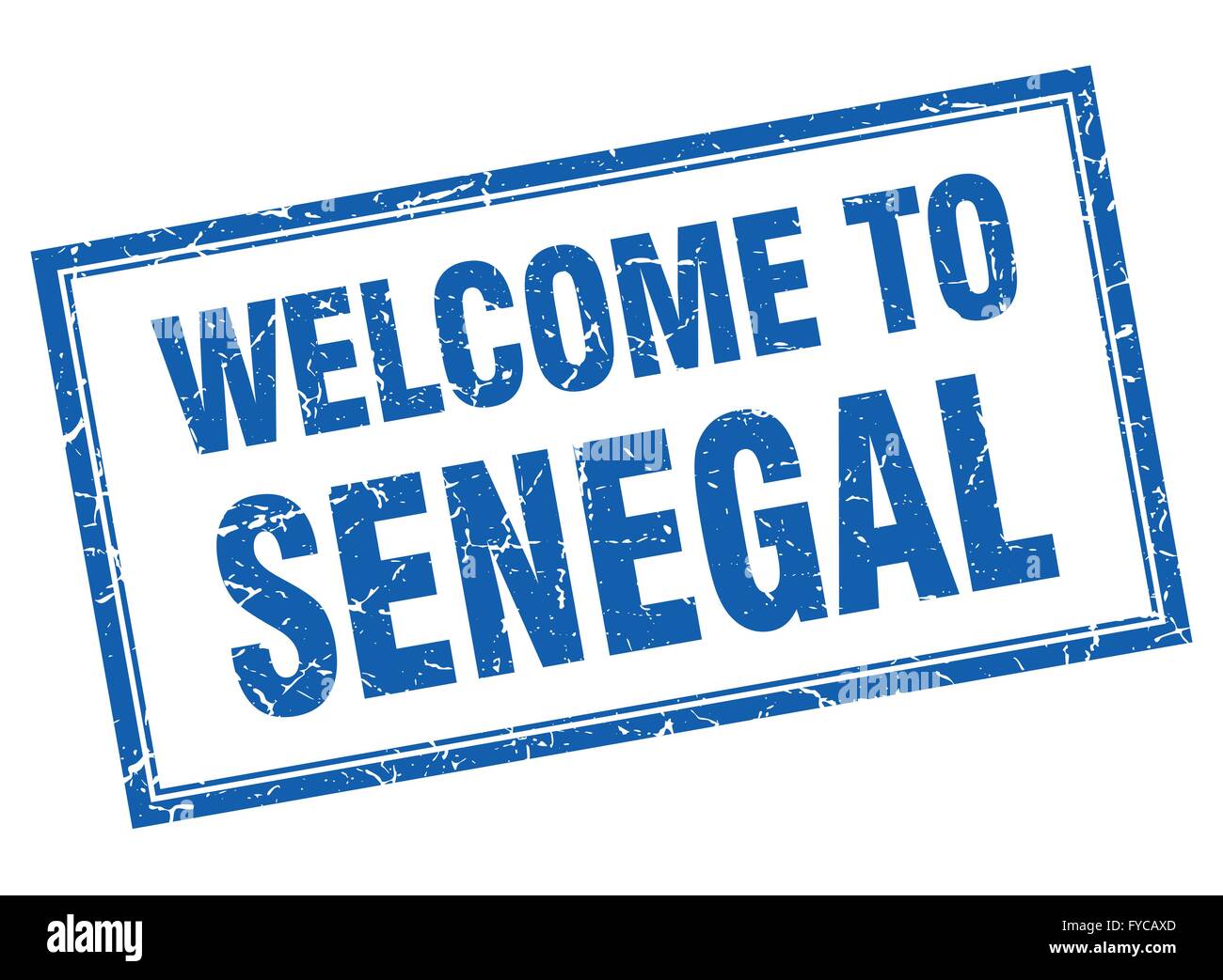 Senegal blue square grunge welcome isolated stamp Stock Vector Image ...