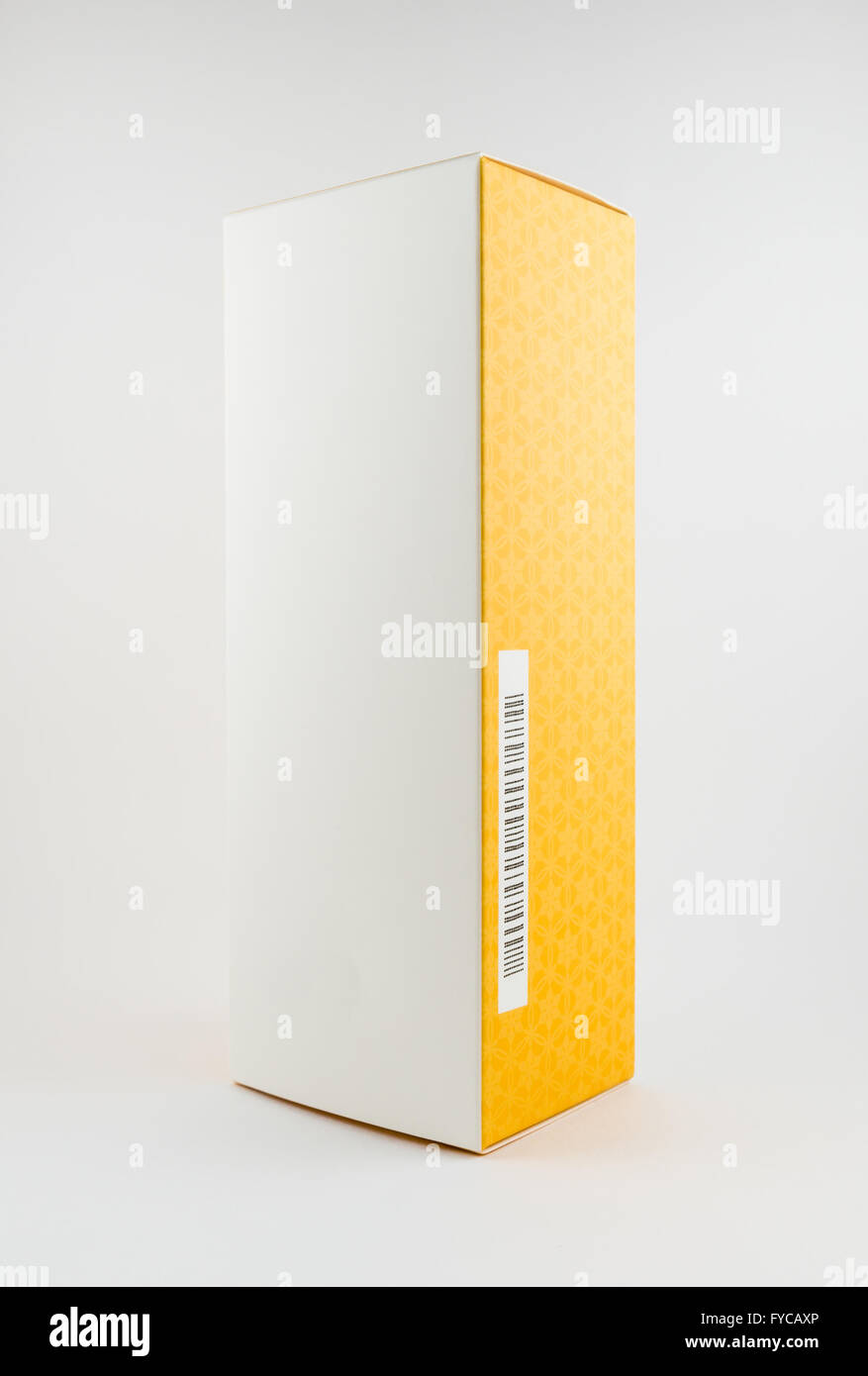 Blank box with barcode isolated on white background Stock Photo - Alamy