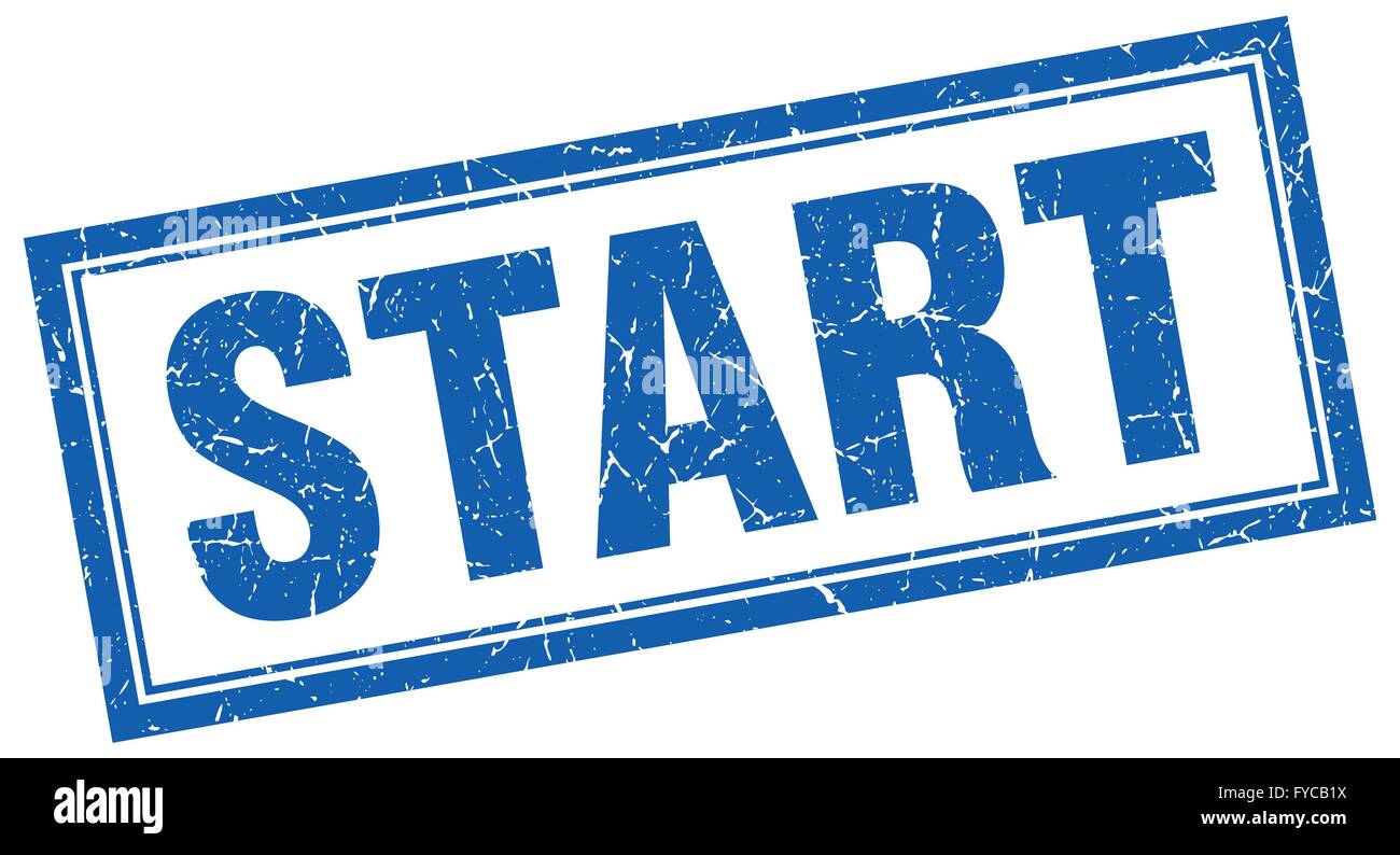 Start stamp square grunge Stock Vector Images - Alamy