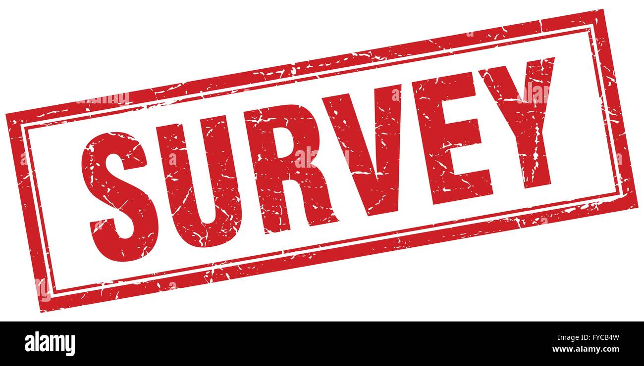 survey red square grunge stamp on white Stock Vector Image & Art - Alamy