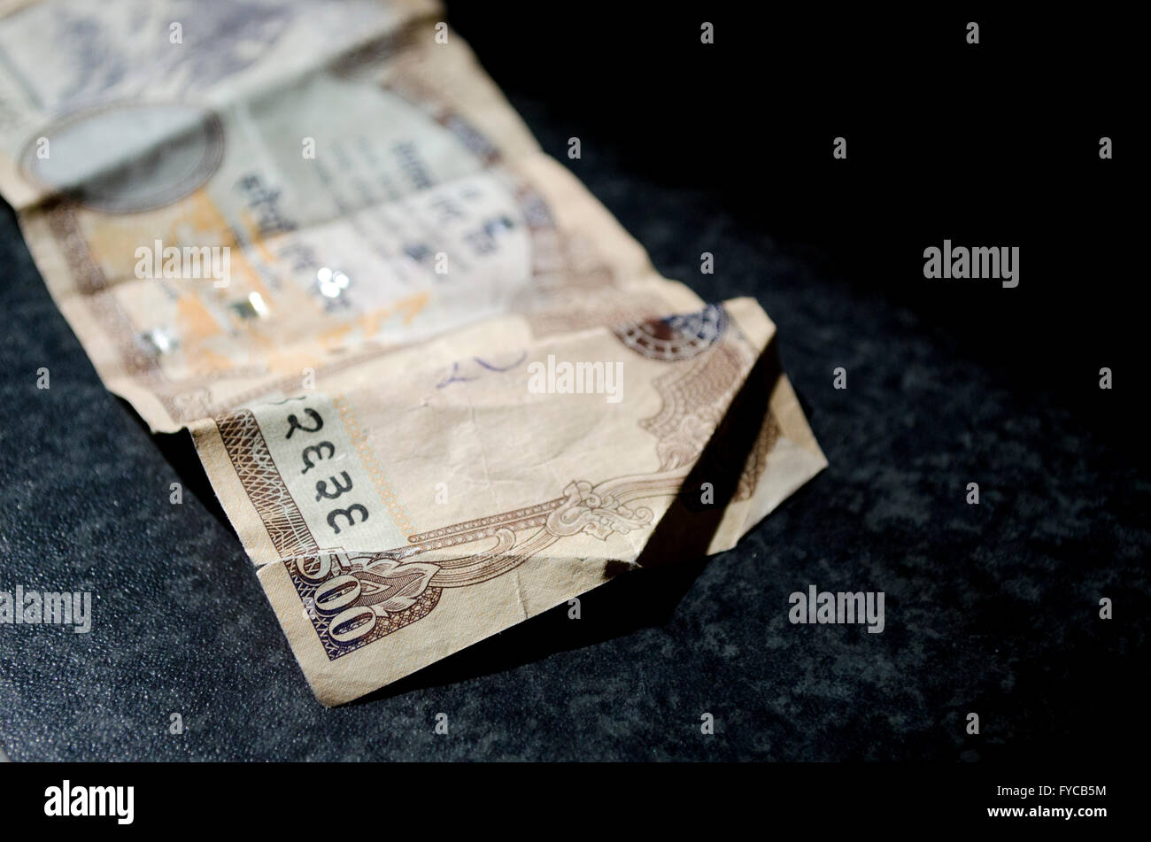 Nepalese rupee note nepal money hi-res stock photography and images - Alamy