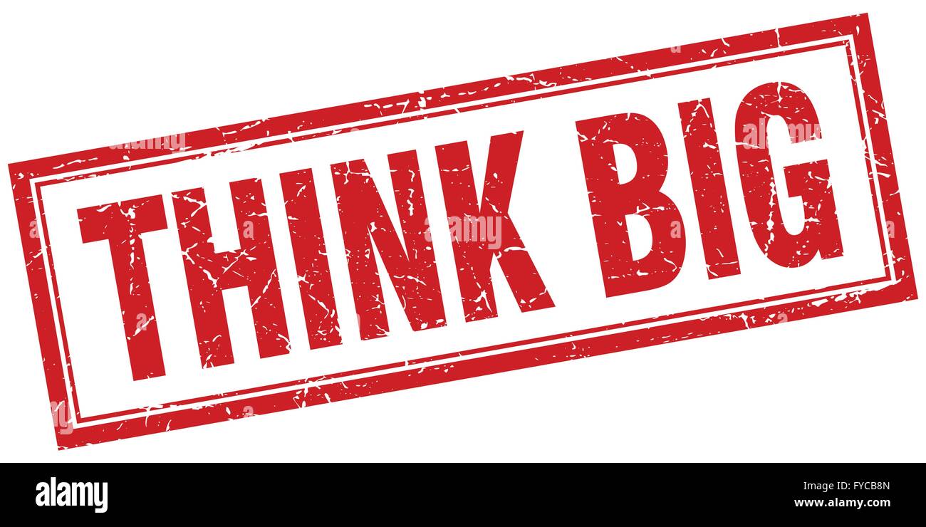 Think big red square Stock Vector Images - Alamy