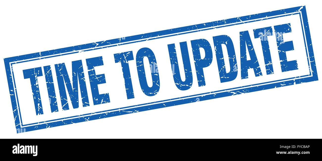 Time update stamp square hi-res stock photography and images - Alamy