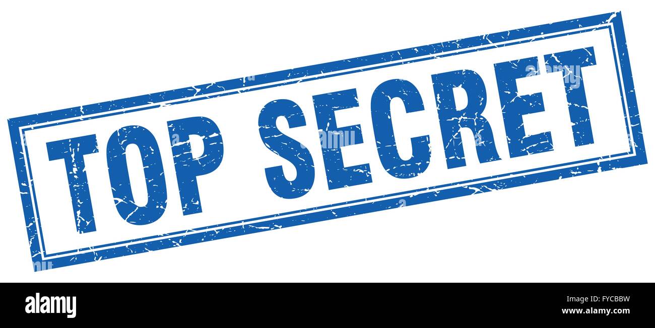 top secret blue square grunge stamp on white Stock Vector Image & Art ...