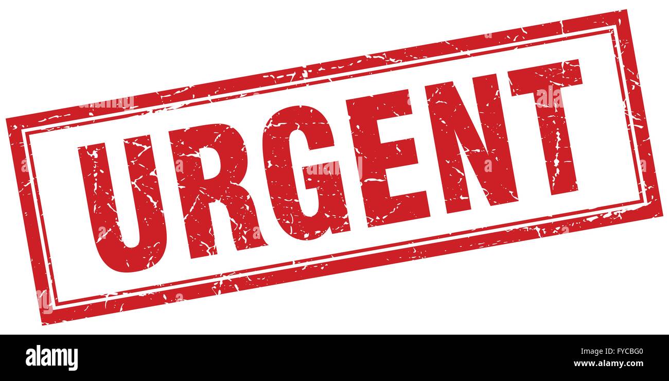urgent red square grunge stamp on white Stock Vector Image & Art - Alamy