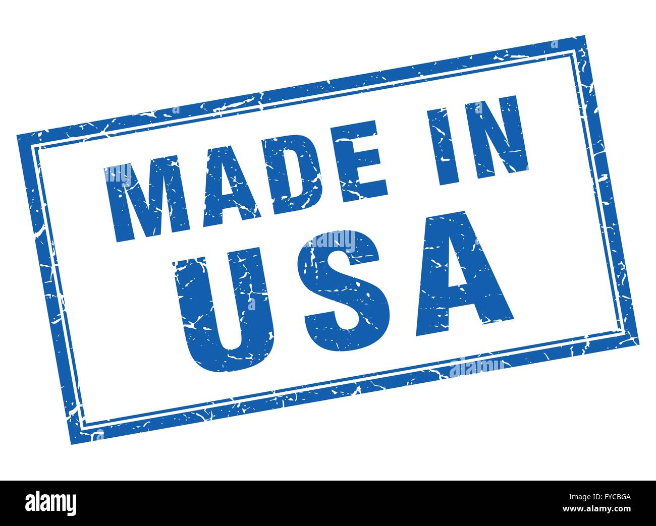 usa blue square grunge made in stamp Stock Vector Image & Art - Alamy