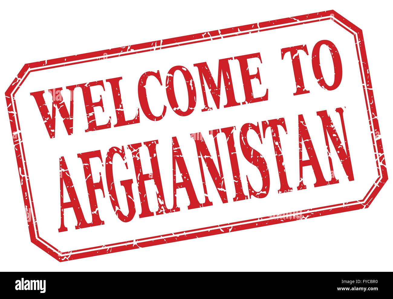 Afghanistan - welcome red vintage isolated label Stock Vector Image ...