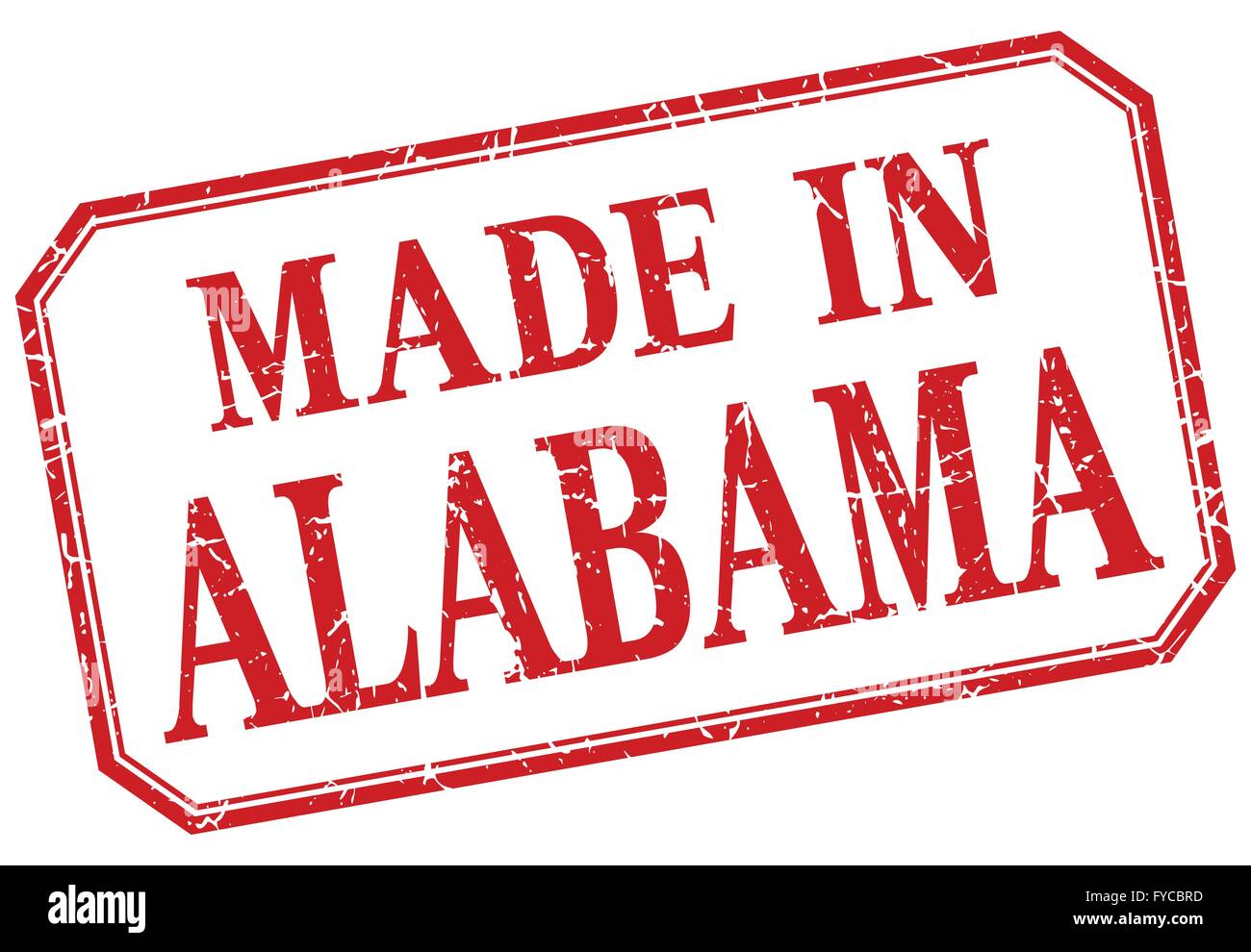 Alabama - made in red vintage isolated label Stock Vector Image & Art ...