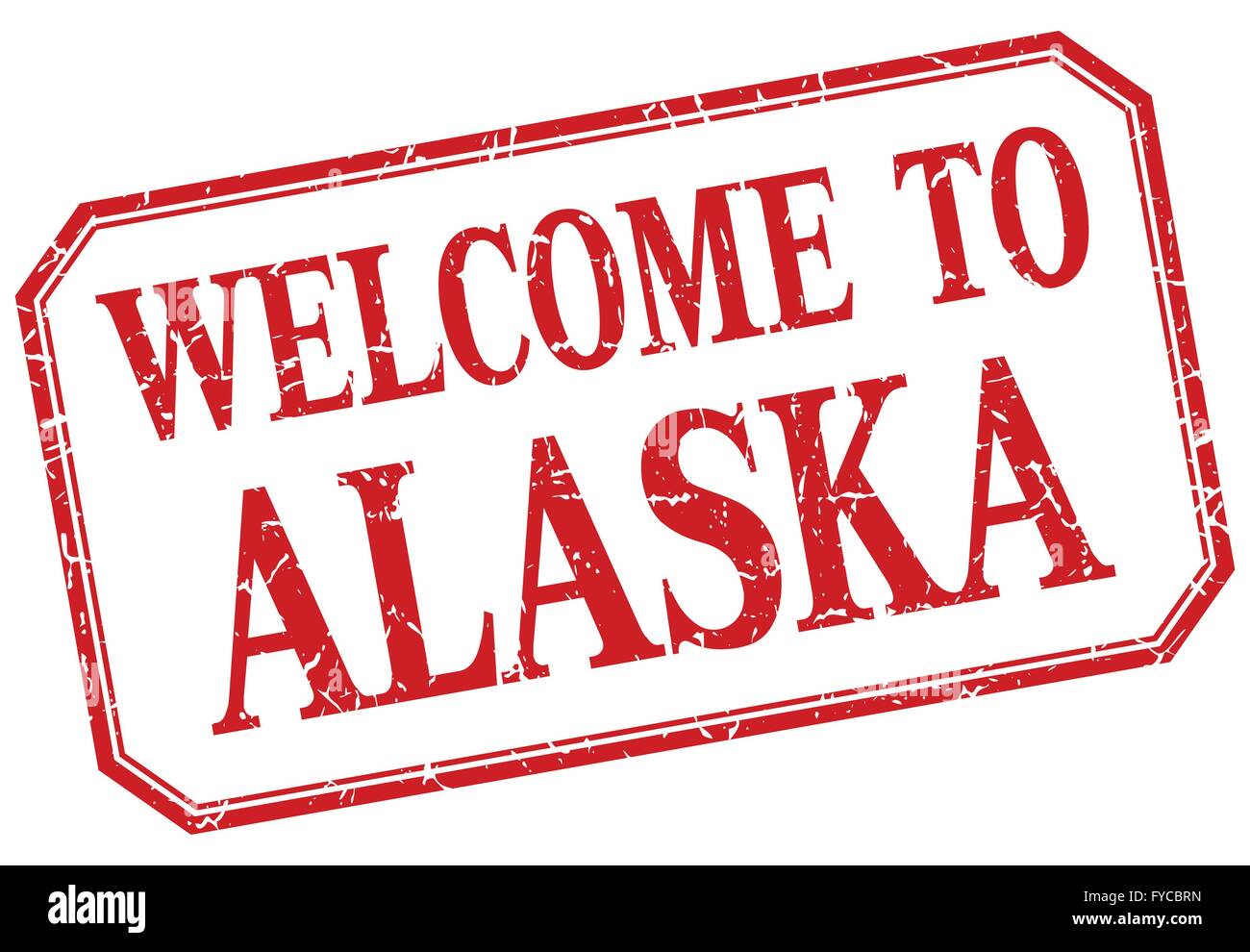 Alaska - welcome red vintage isolated label Stock Vector Image & Art ...