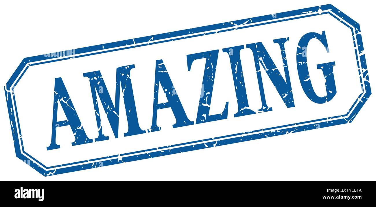 amazing square blue grunge vintage isolated label Stock Vector Image ...