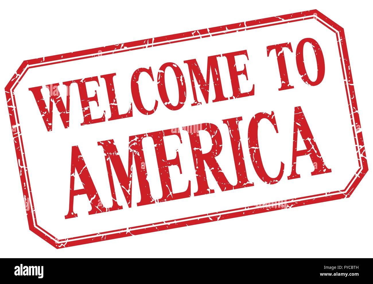 America - welcome red vintage isolated label Stock Vector Image & Art ...