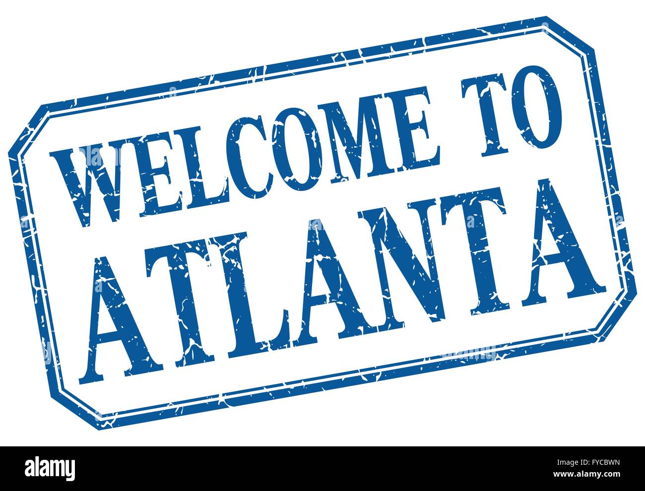 Atlanta - welcome blue vintage isolated label Stock Vector Image & Art ...