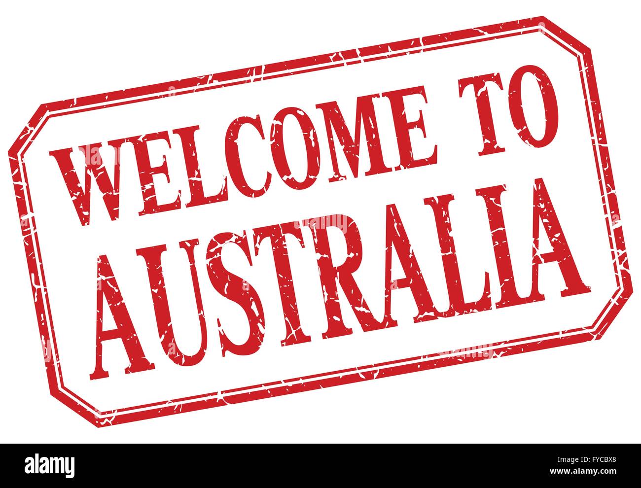 Australia - welcome red vintage isolated label Stock Vector Image & Art ...