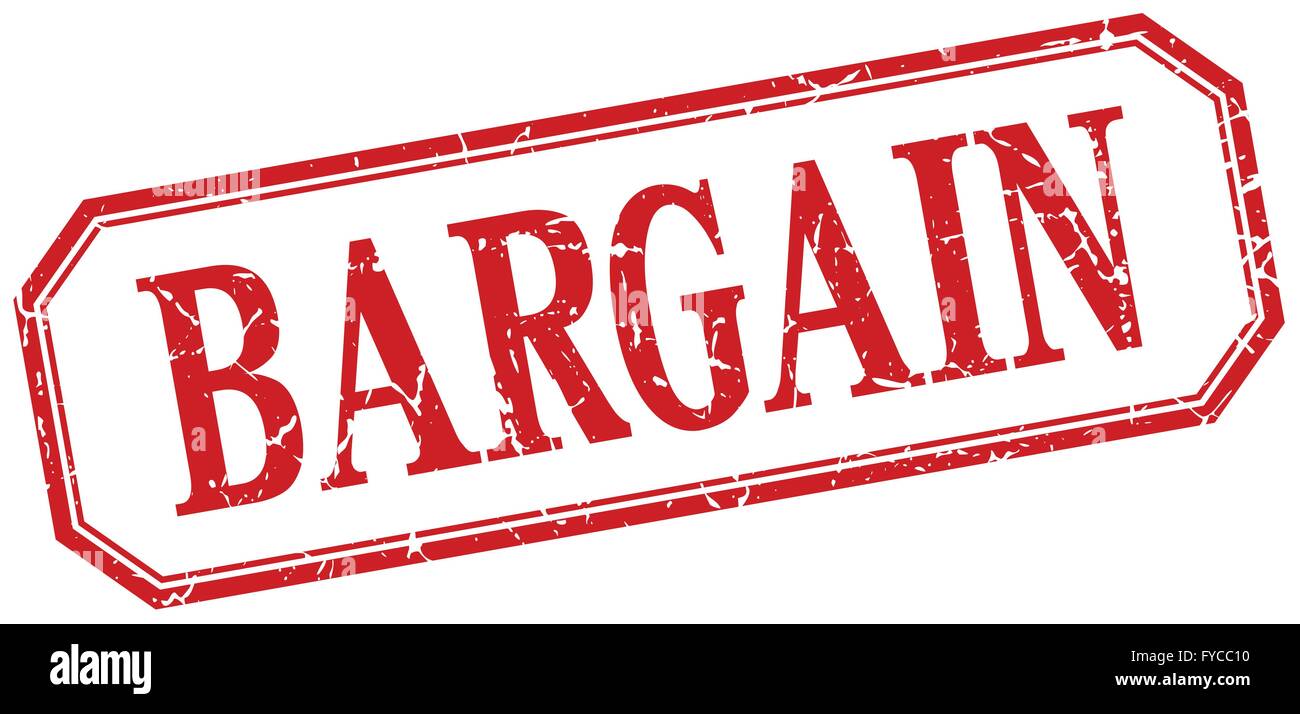 bargain square red grunge vintage isolated label Stock Vector Image ...