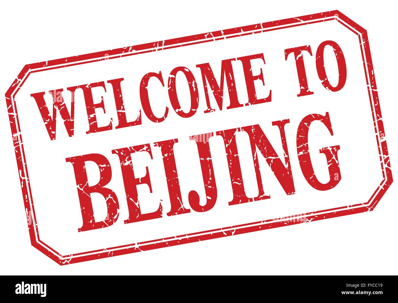Beijing - welcome red vintage isolated label Stock Vector Image & Art ...