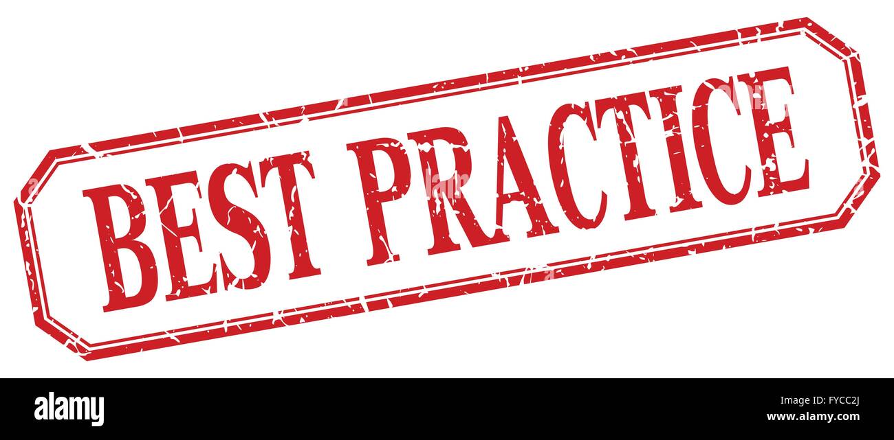 best practice square red grunge vintage isolated label Stock Vector ...