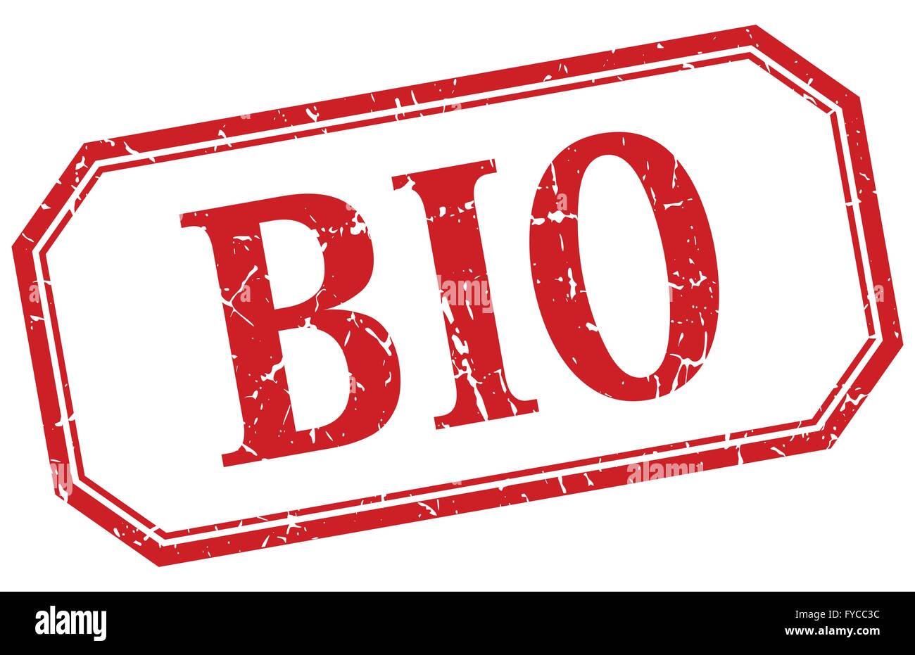 bio square red grunge vintage isolated label Stock Vector Image & Art ...