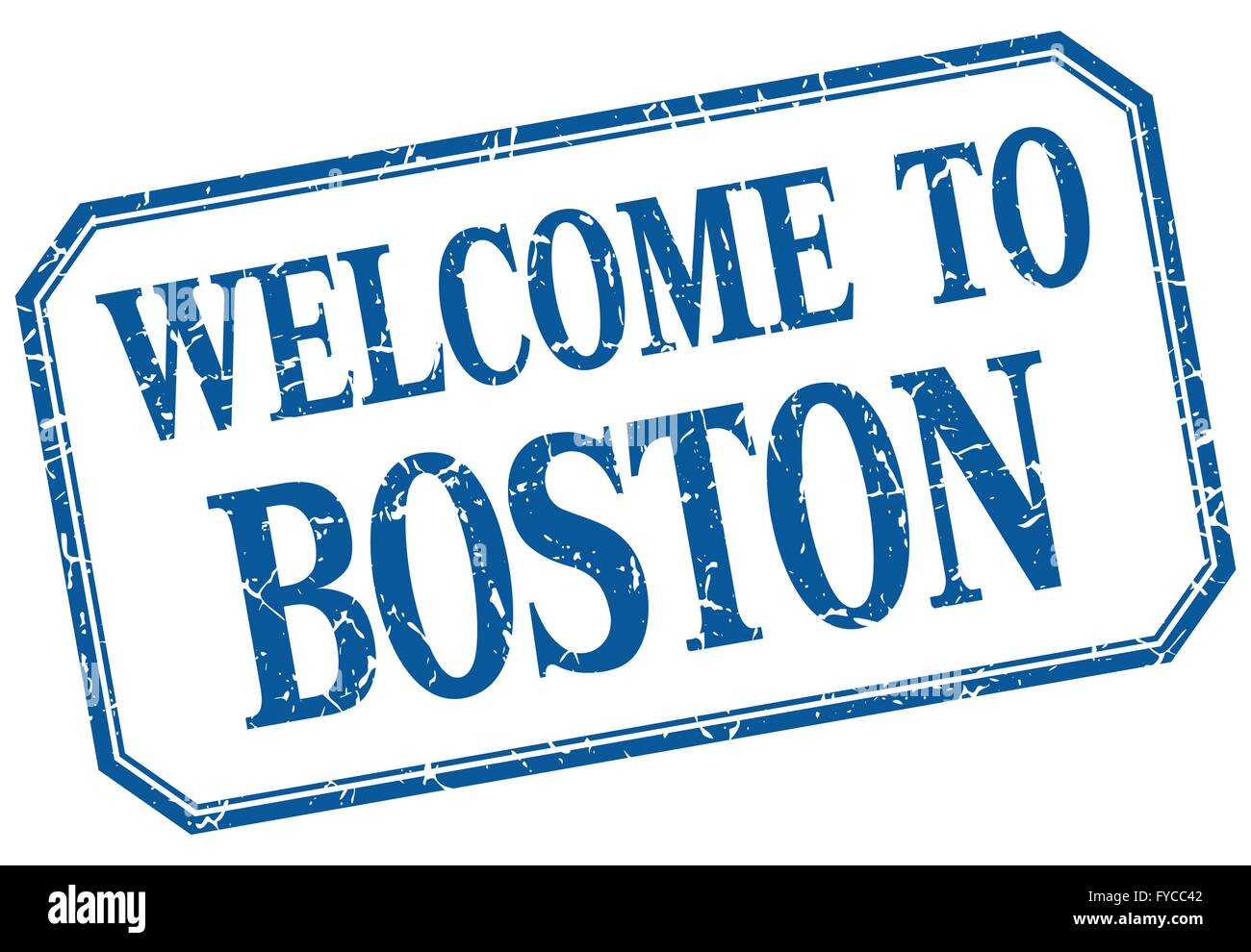 Boston - welcome blue vintage isolated label Stock Vector Image & Art ...