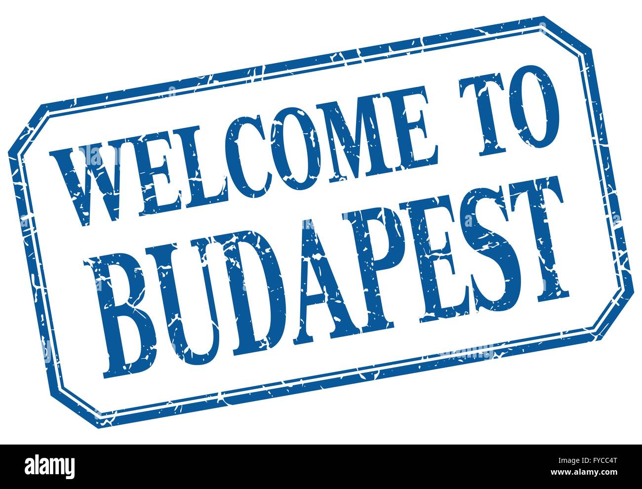 Budapest - welcome blue vintage isolated label Stock Vector Image & Art ...