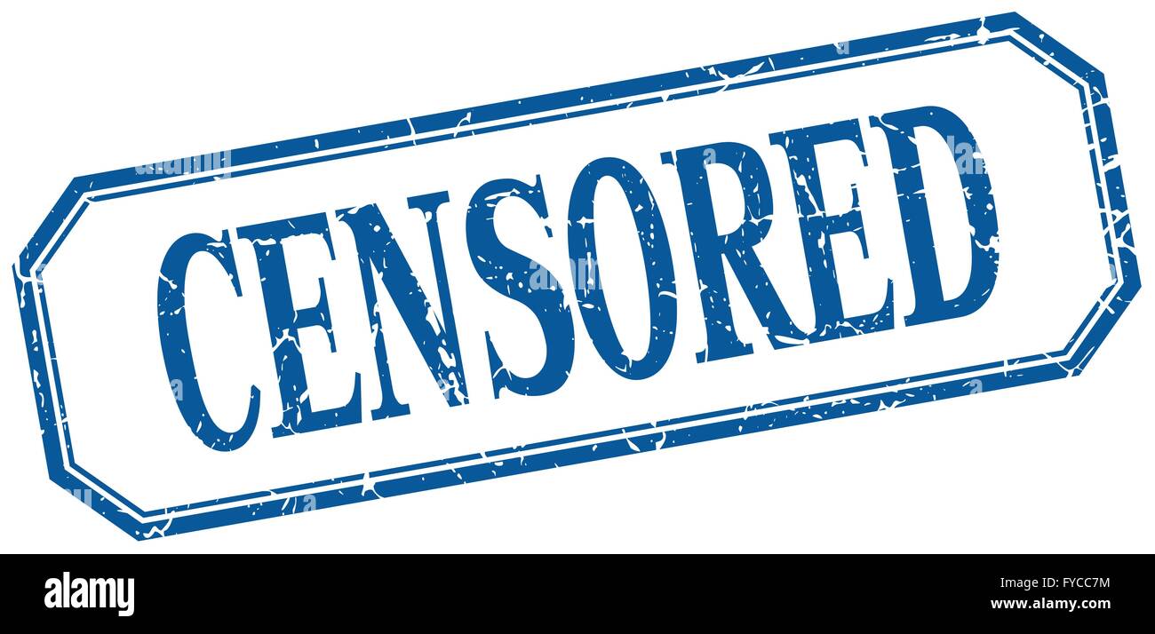 censored square blue grunge vintage isolated label Stock Vector Image ...