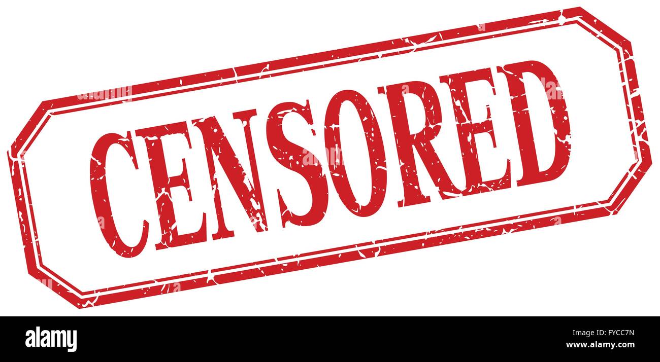 censored square red grunge vintage isolated label Stock Vector Image ...