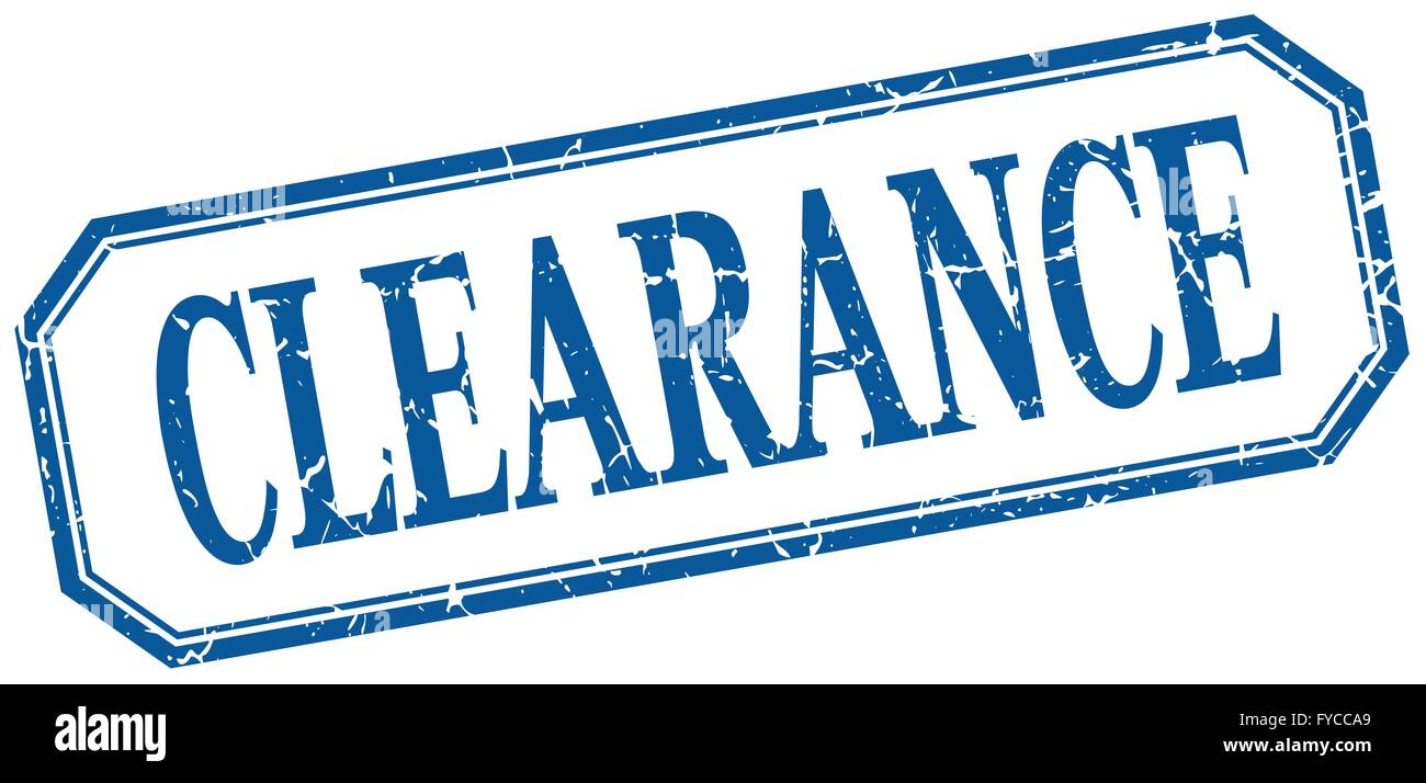 clearance square blue grunge vintage isolated label Stock Vector Image ...