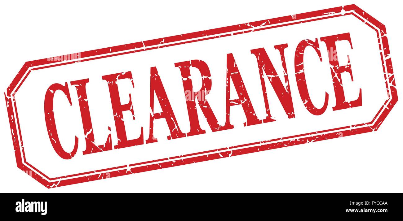 clearance square red grunge vintage isolated label Stock Vector Image ...