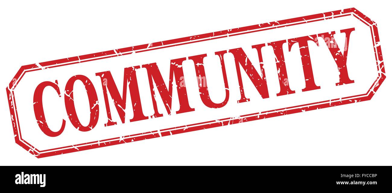 Community red square vintage hi-res stock photography and images - Alamy