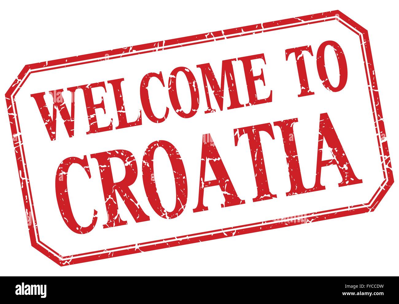 Croatia - welcome red vintage isolated label Stock Vector Image & Art ...