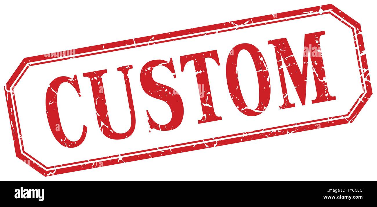 custom square red grunge vintage isolated label Stock Vector Image ...