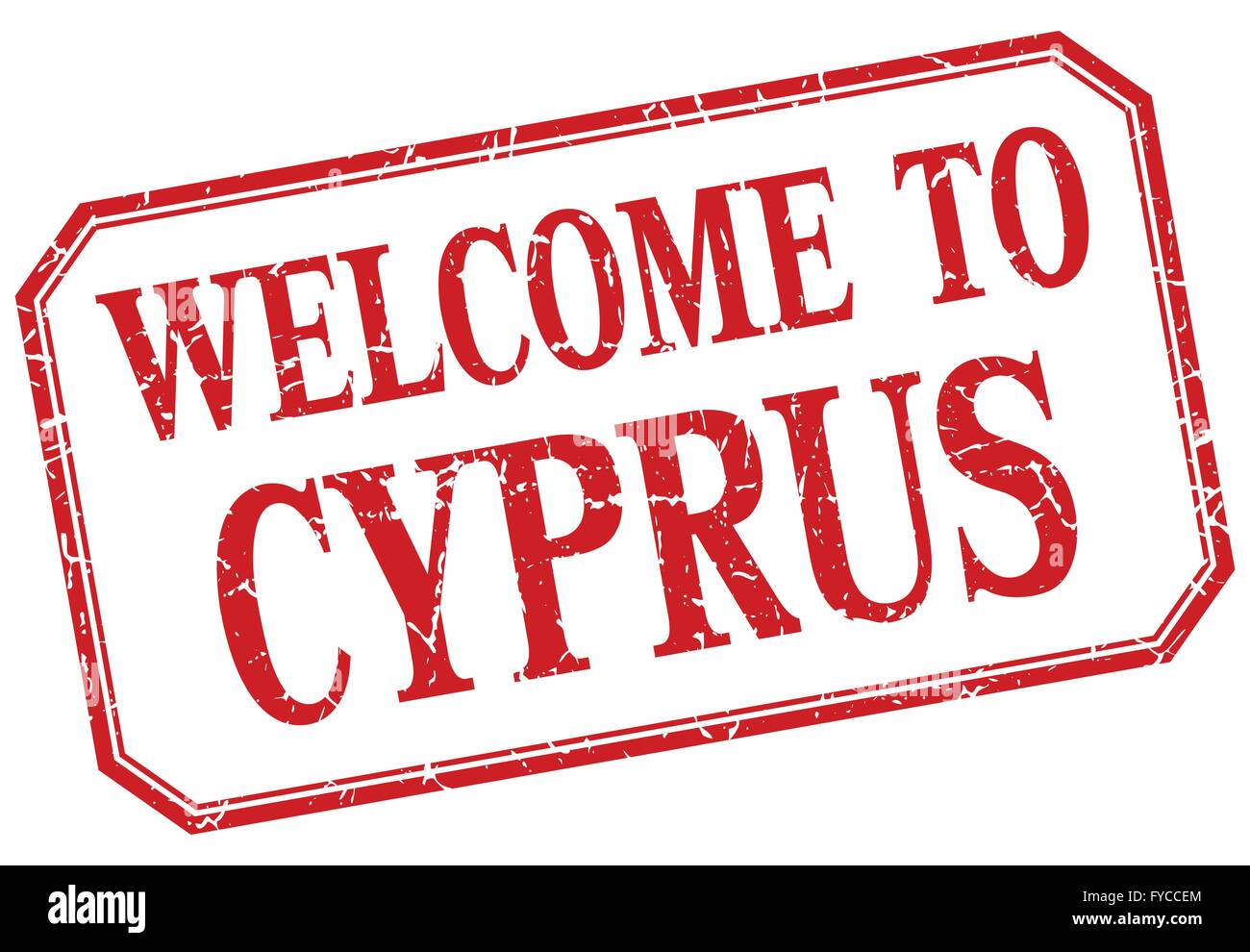 Cyprus - welcome red vintage isolated label Stock Vector Image & Art ...