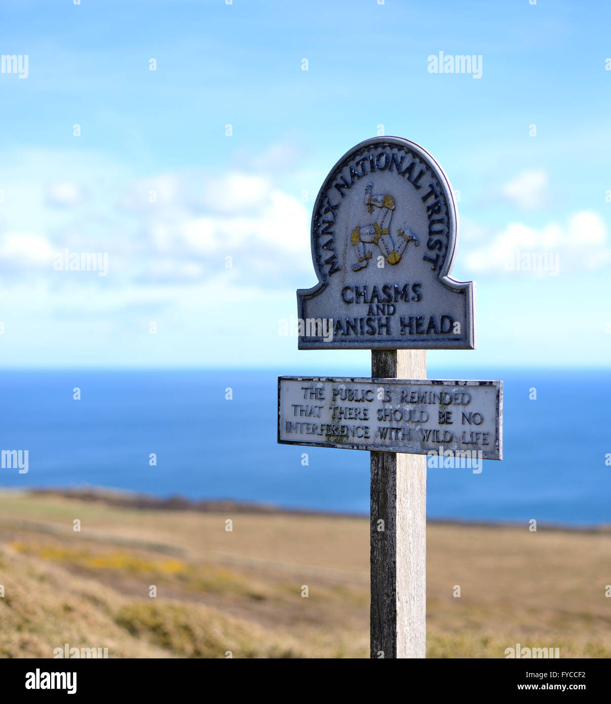 Spanish Head walk Sign on the Isle Of Man Stock Photo - Alamy