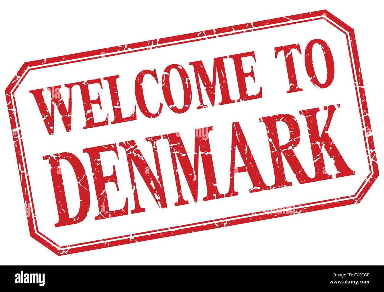 Denmark - welcome red vintage isolated label Stock Vector Image & Art ...