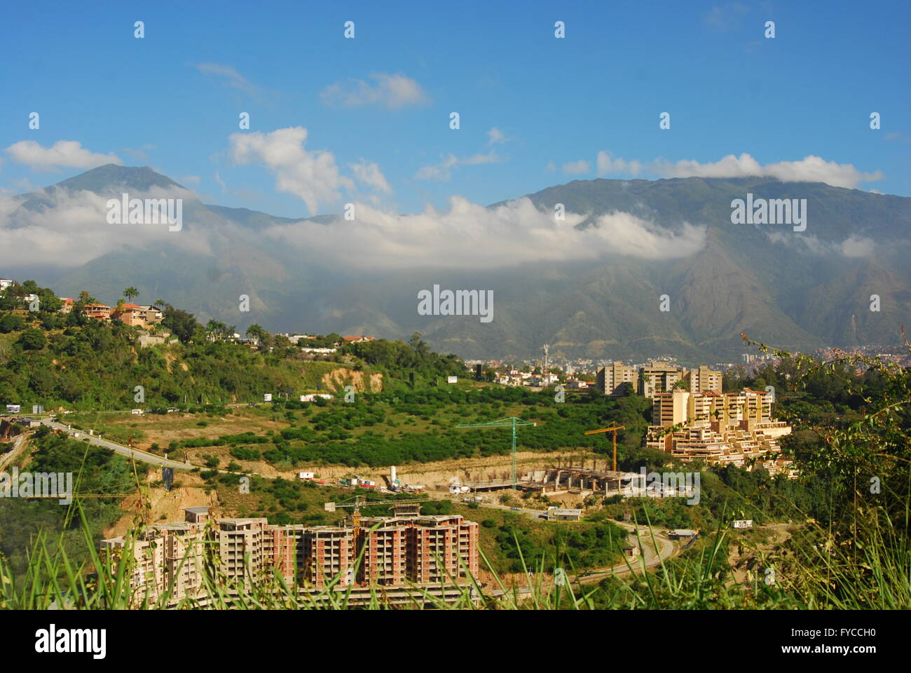 Housing development on hills surrounding Caracas,Venezuela Stock Photo ...