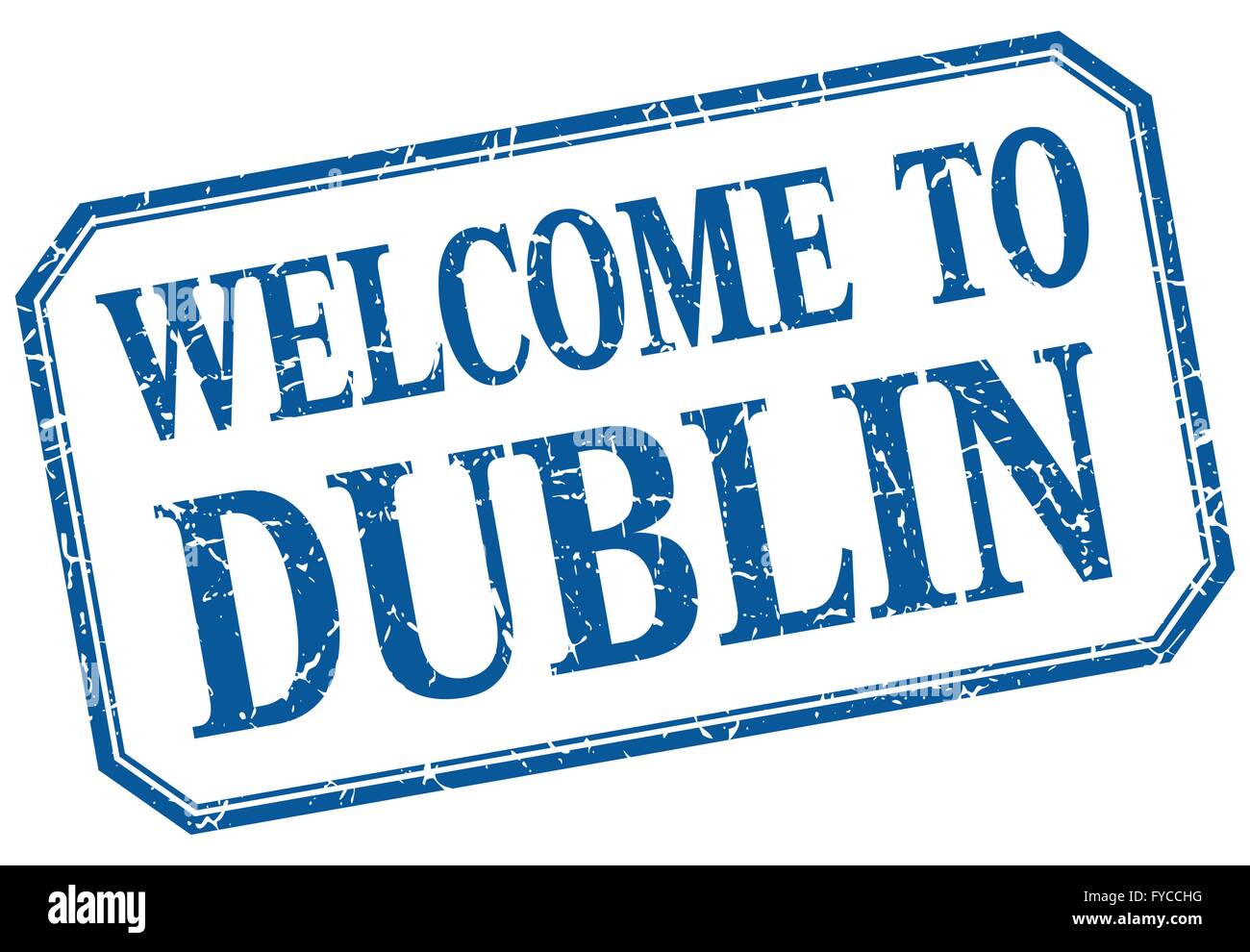 Dublin - welcome blue vintage isolated label Stock Vector Image & Art ...