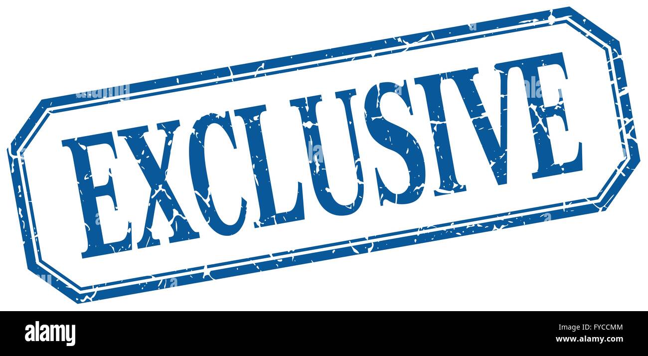 exclusive square blue grunge vintage isolated label Stock Vector Image ...