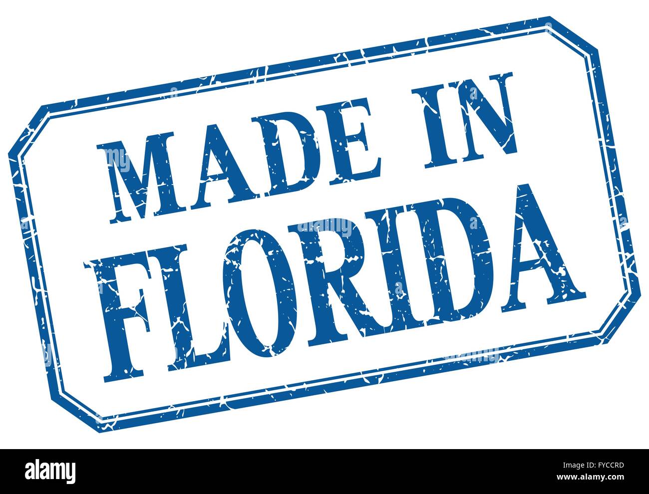Florida - made in blue vintage isolated label Stock Vector Image & Art ...