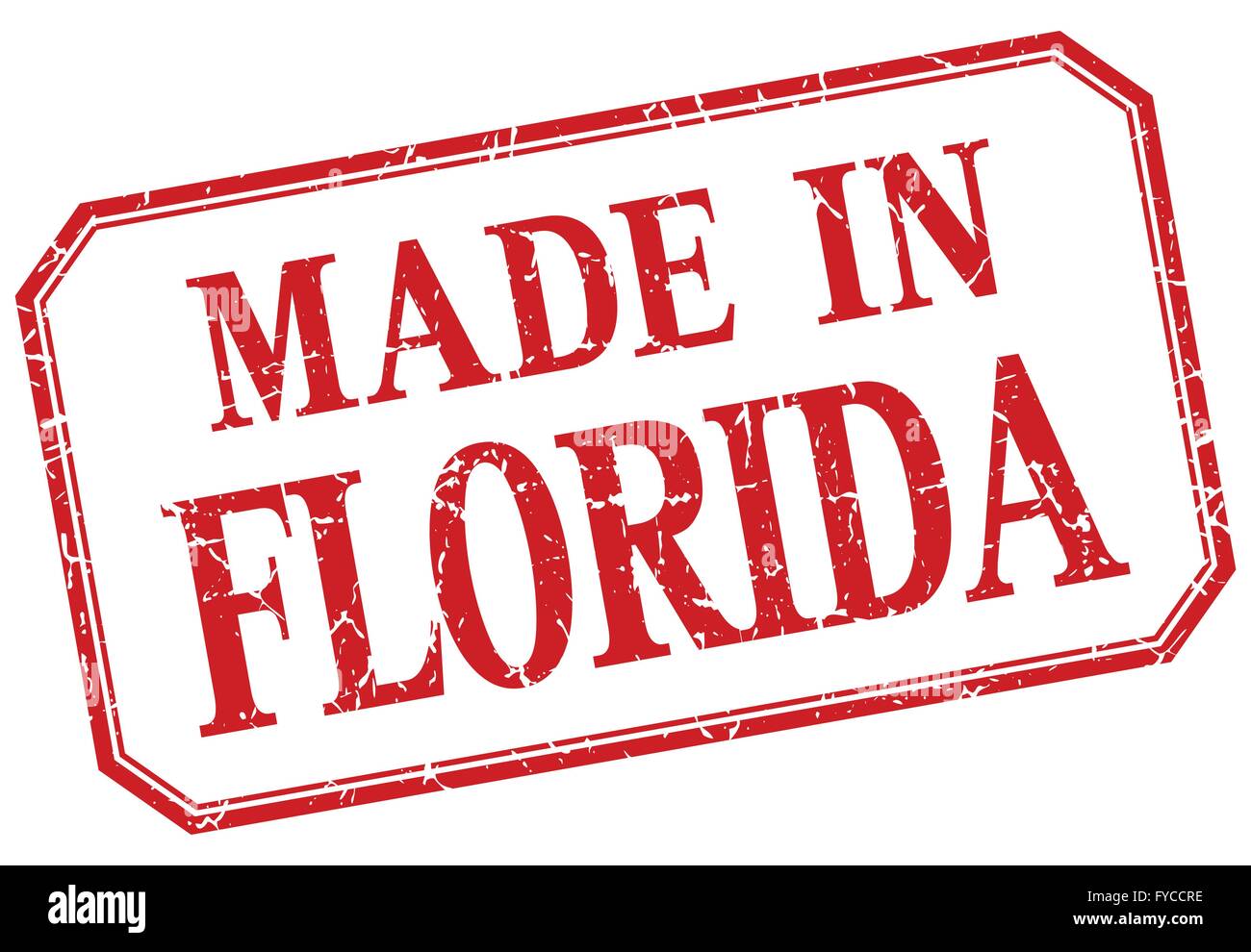 Florida - made in red vintage isolated label Stock Vector Image & Art ...