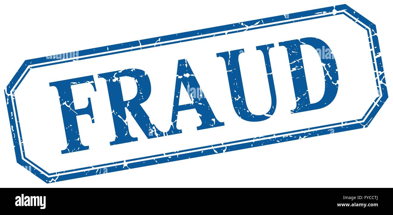 fraud square blue grunge vintage isolated label Stock Vector Image ...