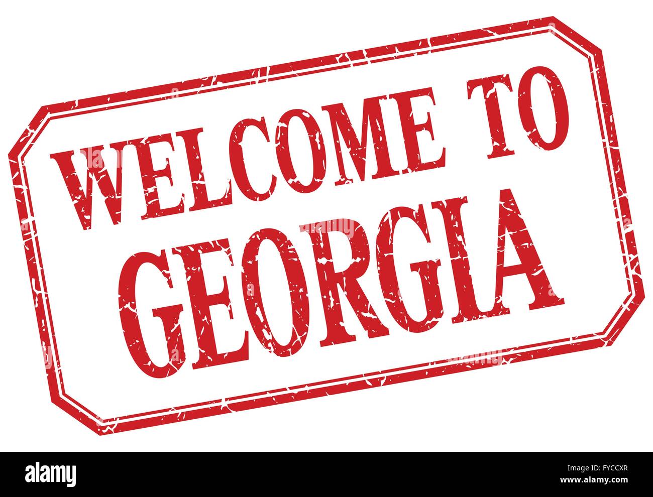 Georgia - welcome red vintage isolated label Stock Vector Image & Art ...