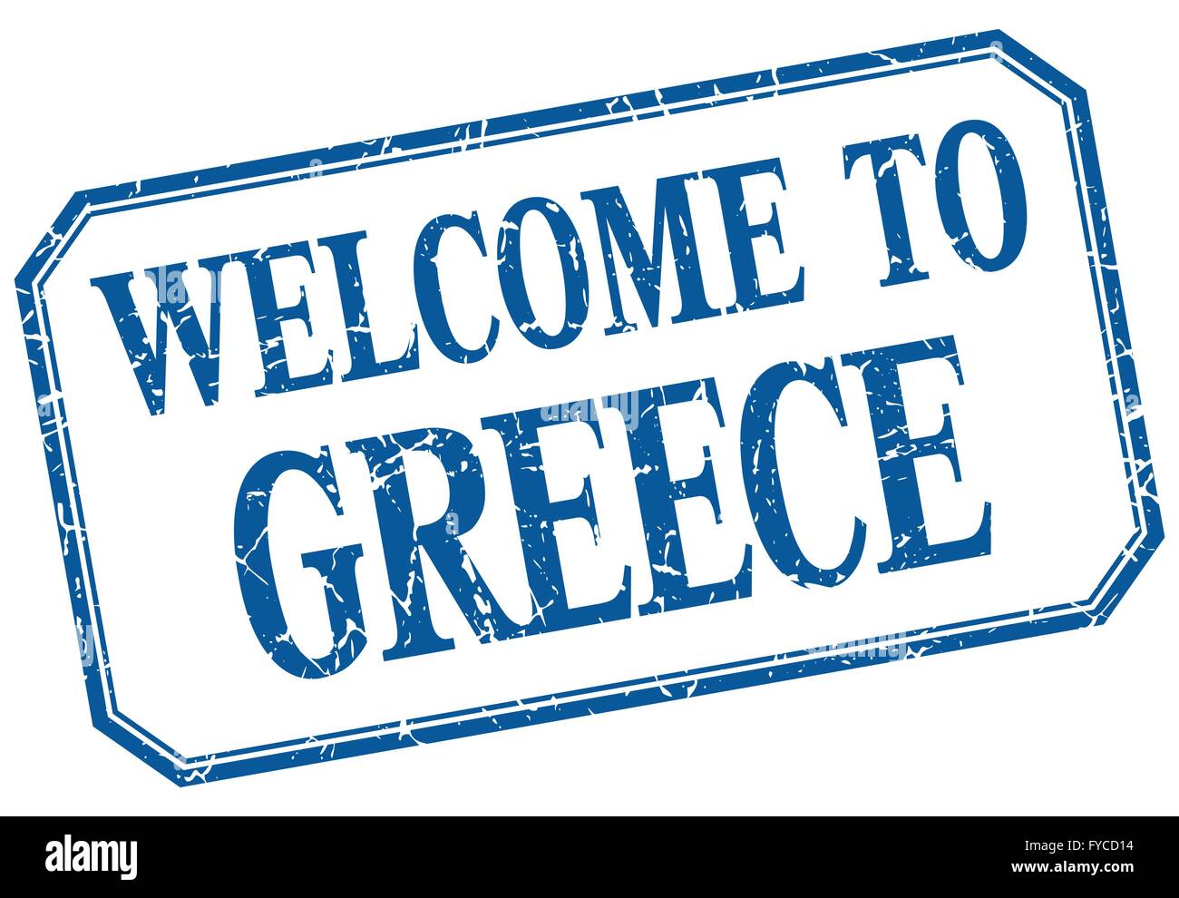 Greece - welcome blue vintage isolated label Stock Vector Image & Art ...