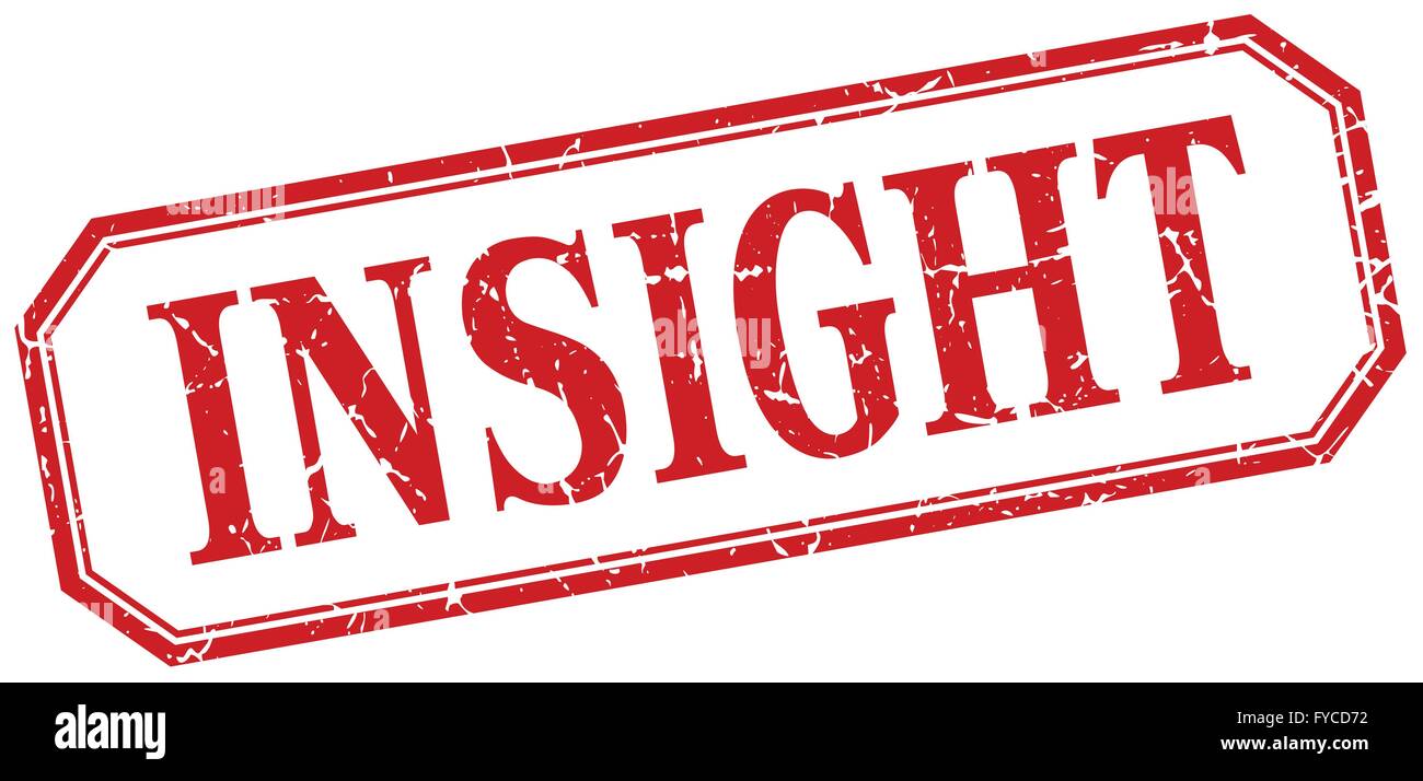 insight square red grunge vintage isolated label Stock Vector Image ...